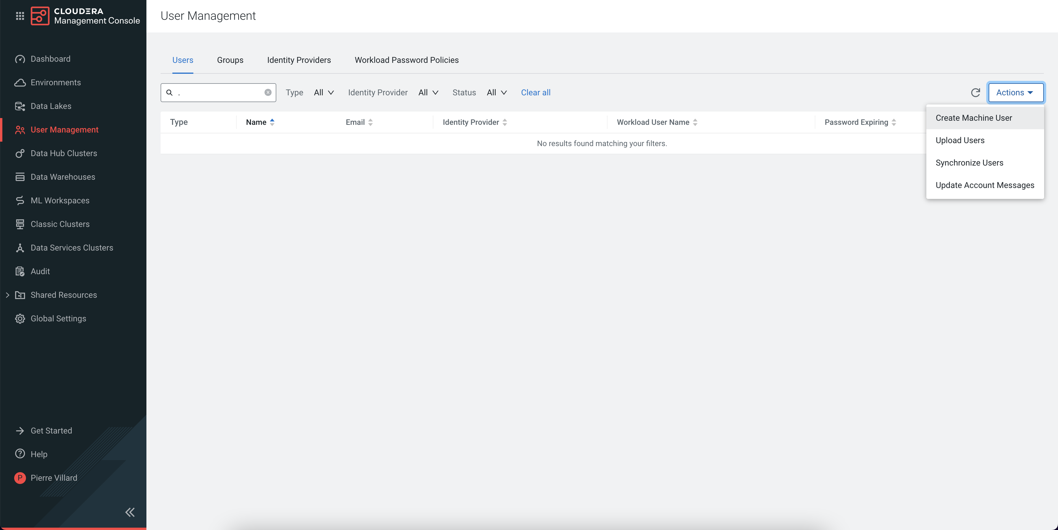 Creating a Machine User