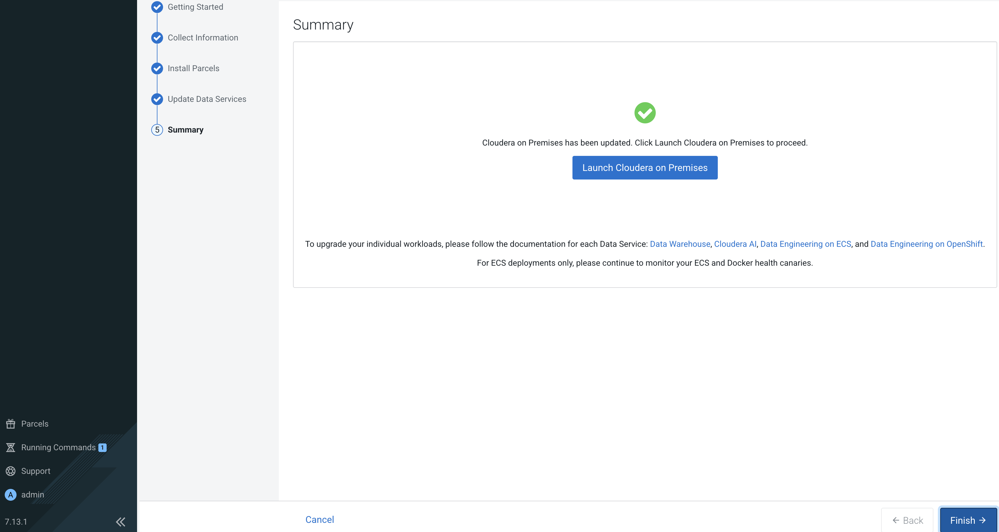 Upgrade from 1.5.3 or 1.5.4 to 1.5.5 (OCP)