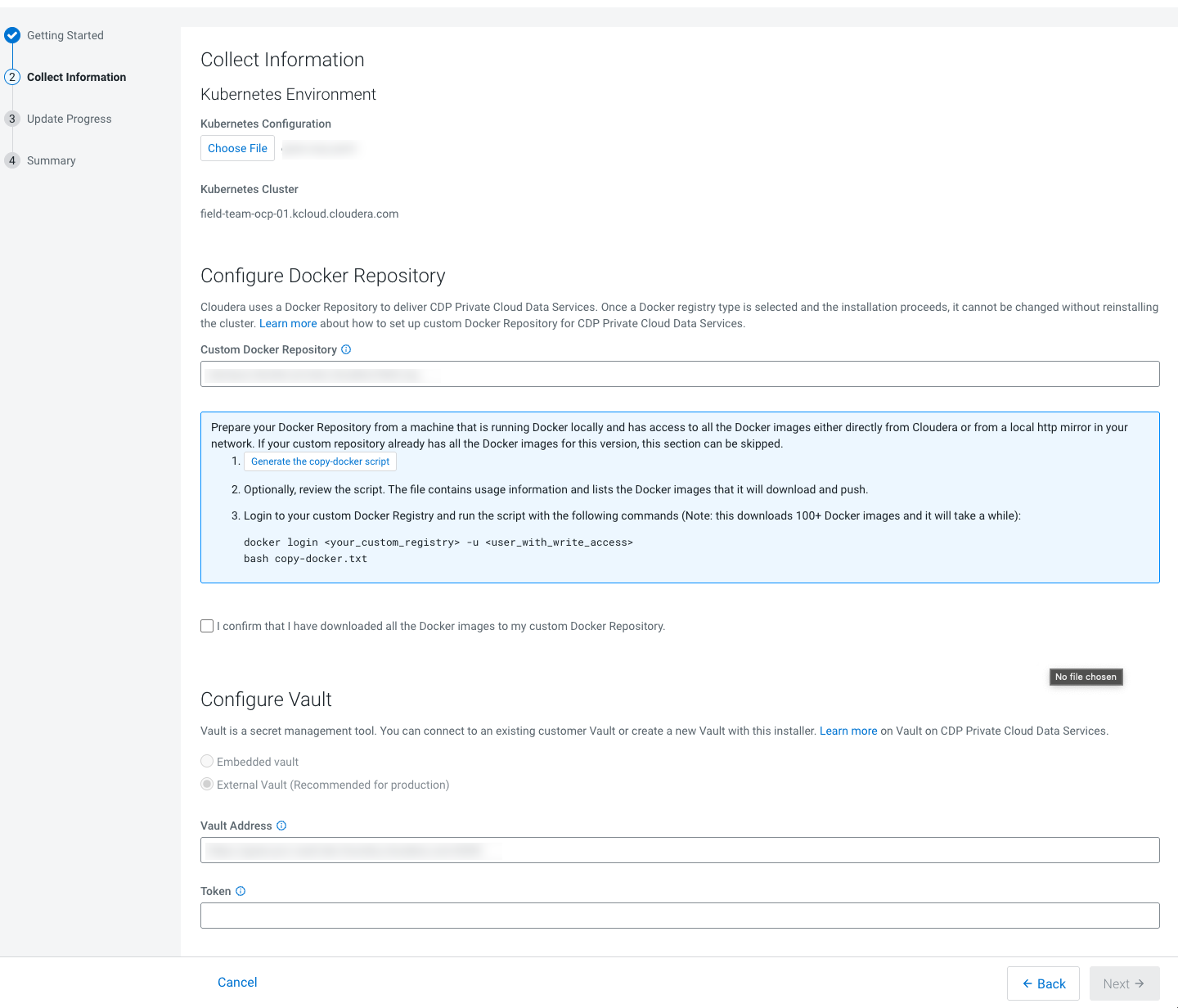 Upgrading Cloudera Data Services on premises
