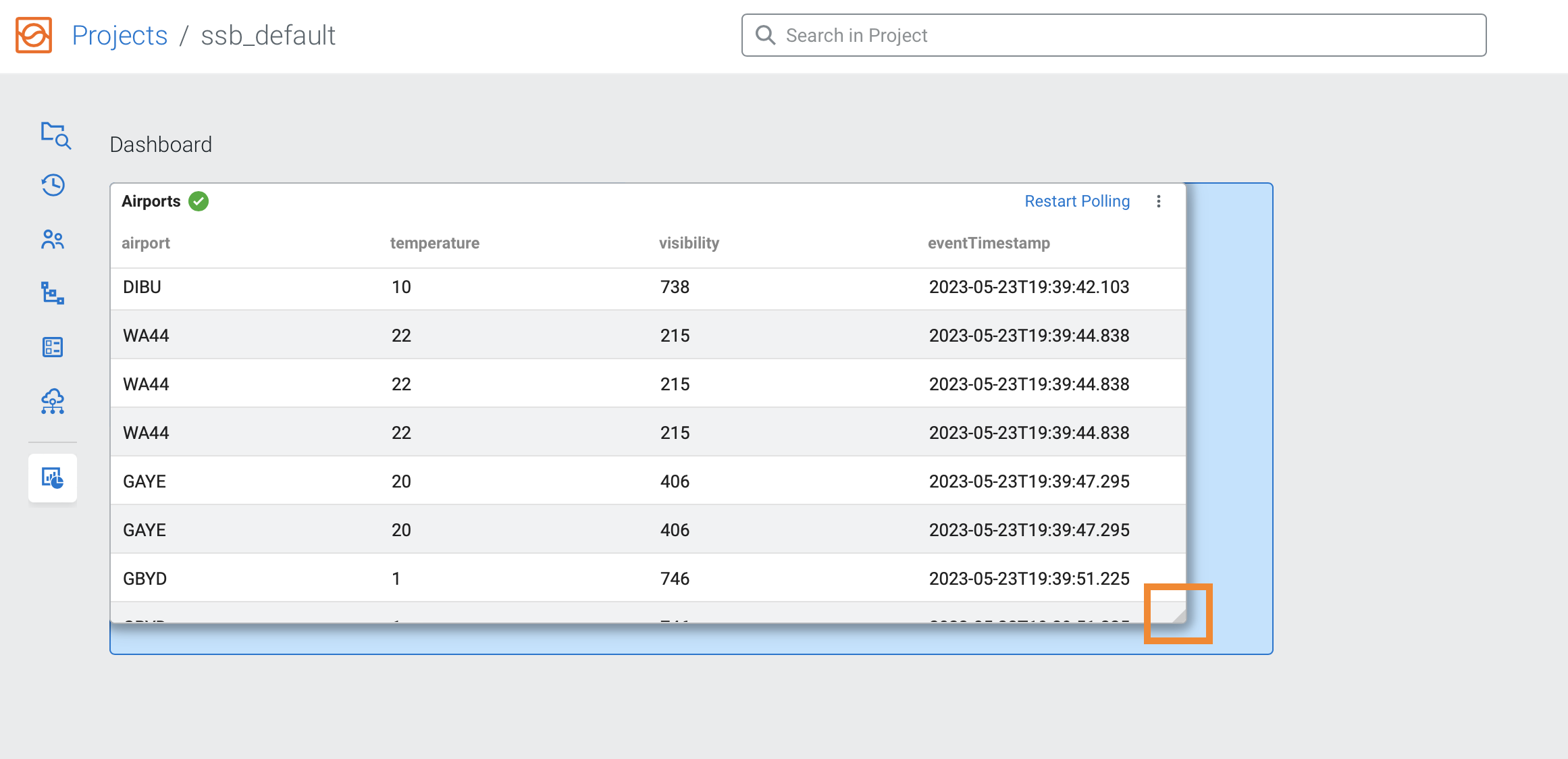 Managing widgets on the Dashboard