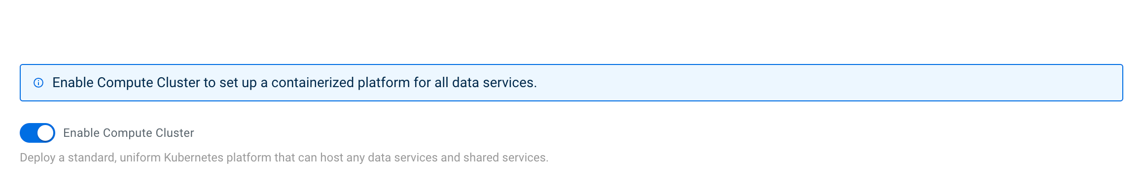 Enabling default Compute Cluster for new environments