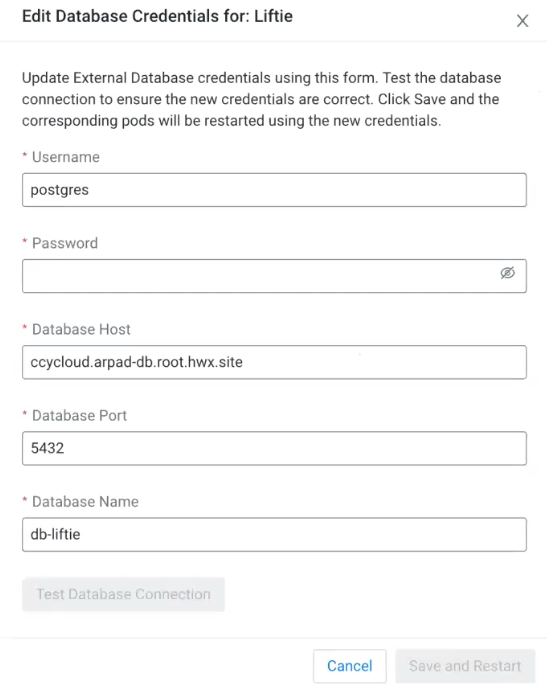 Modifying database properties