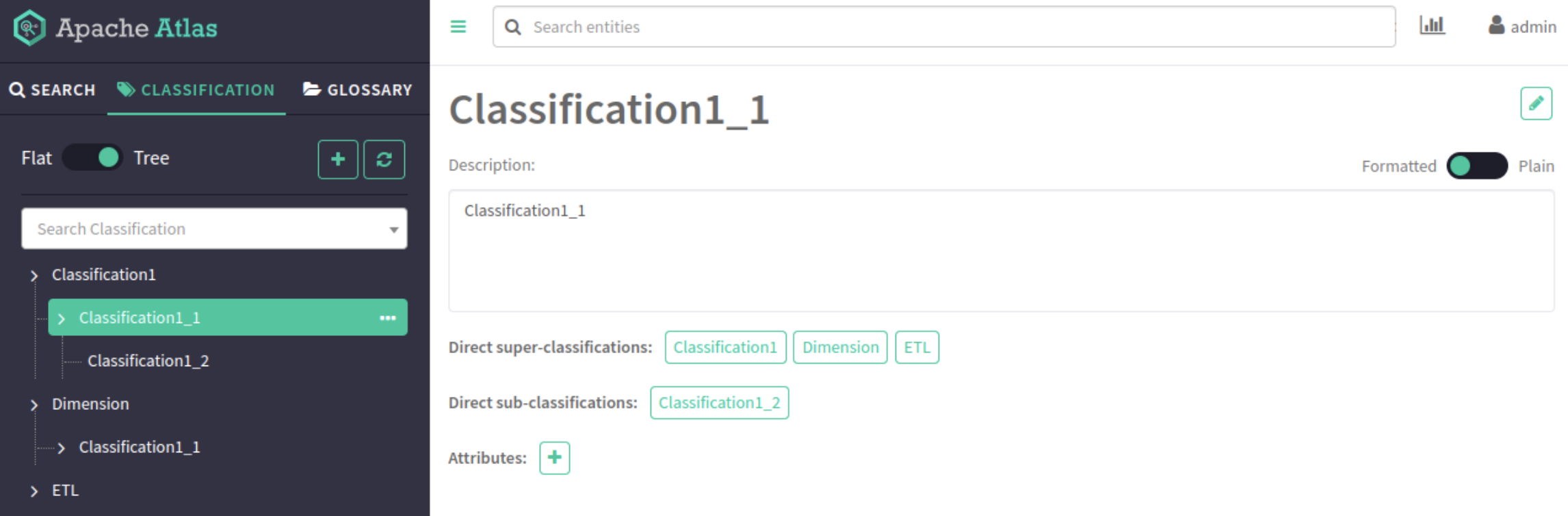 Example for finding parent object for assigned classification or term