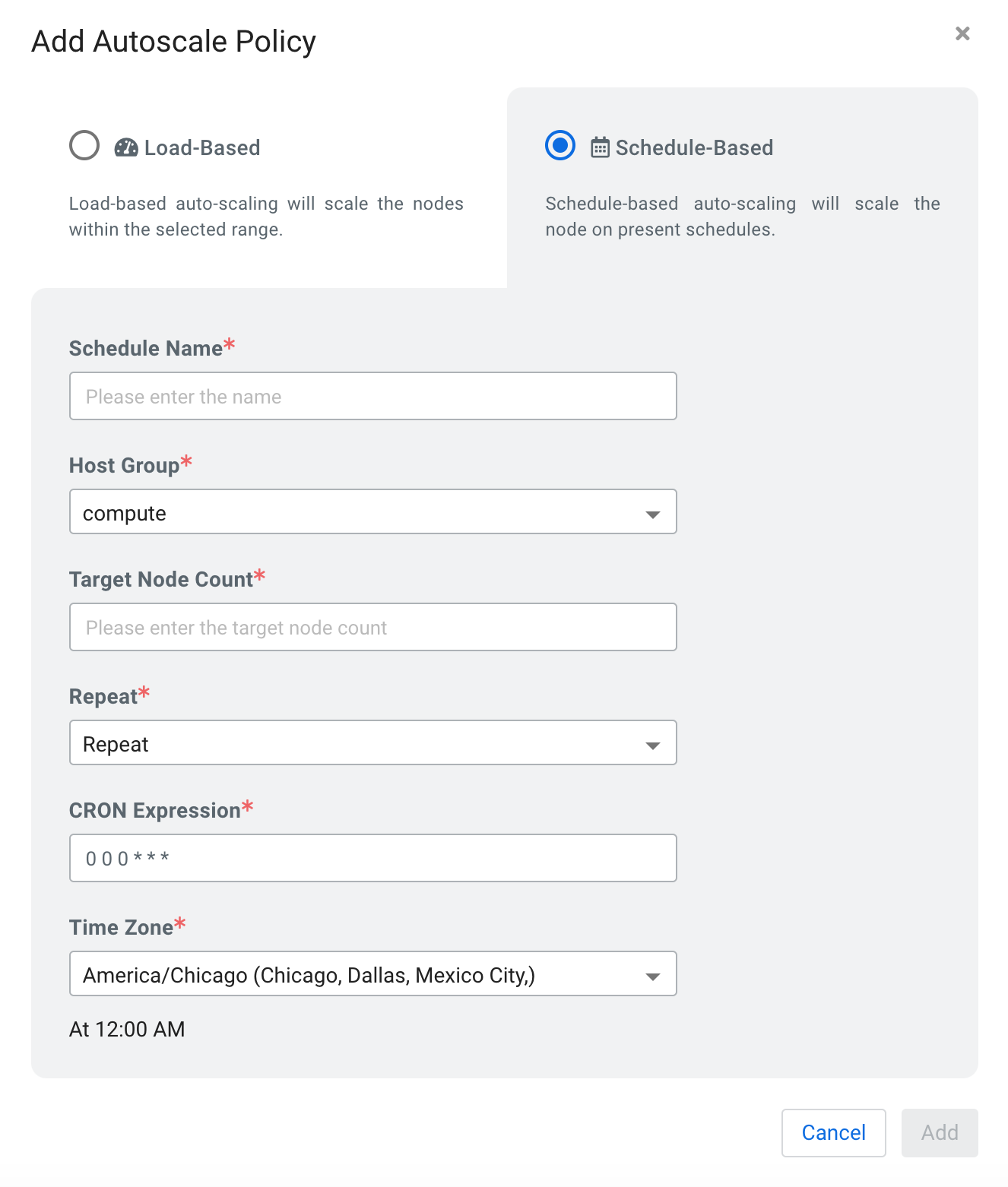 Configuring autoscaling